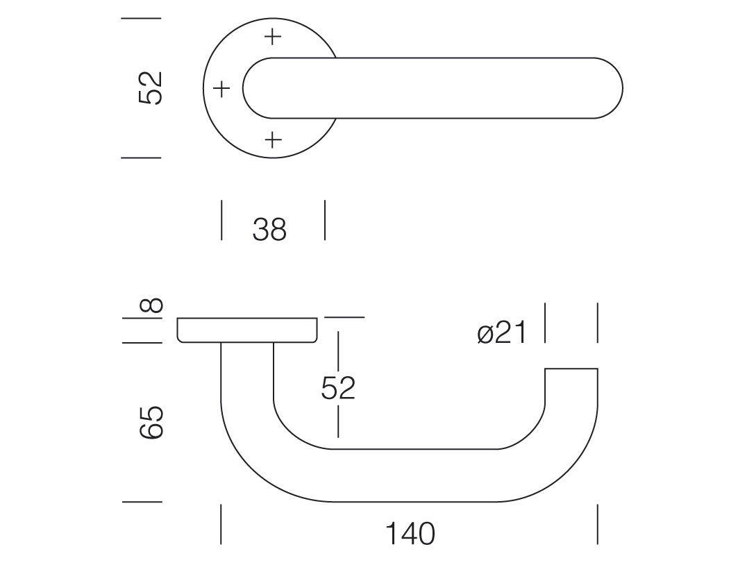 Hoppe Paris Steel Cored Nylon Lever on Rose - Locks and Fittings