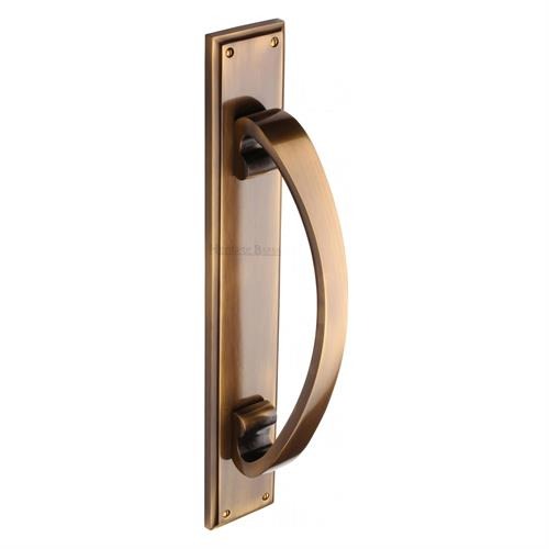 Door Pull Handle on Back Plate - Locks and Fittings